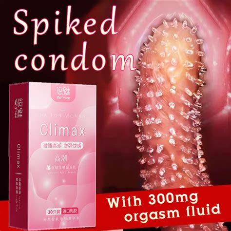 10pcs1box Ultra Thin Condoms With Spikes Bolitas Silicon Men For Sex
