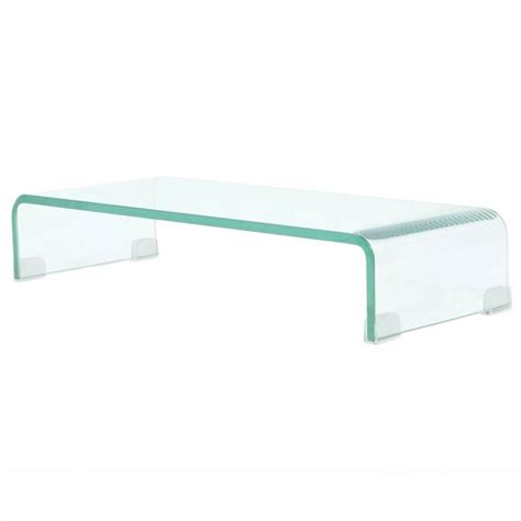 Tv Standmonitor Riser Glass Clear 60x25x11 Cm