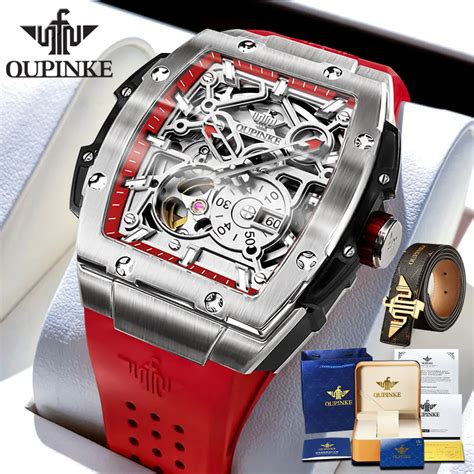 OUPINKE Reloj Ahuecado Totalmente Autom Tico Para Hombre Pulsera Con