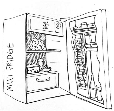 Refrigerator Coloring Page