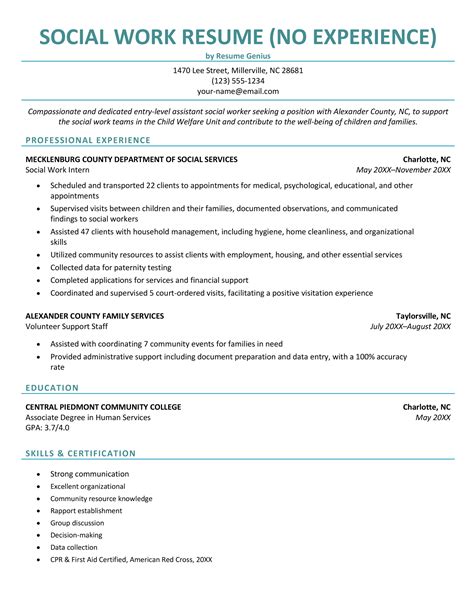 4 Social Worker Resume Examples And Writing Tips 2025