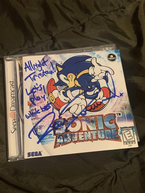 Just Got My Sonic Adventure Manual Signed Through The Mail By Ryan Drummond Sonics Original