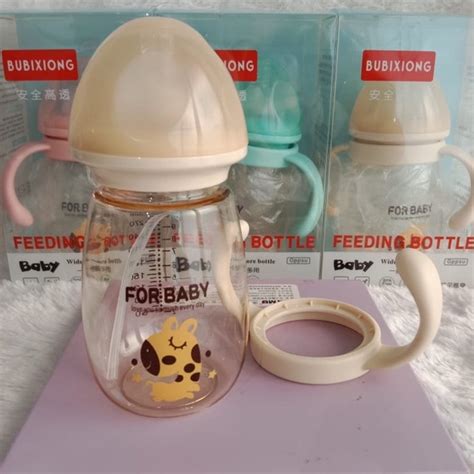 Jual Botol Susu Leher Lebar 300ml Bahan Ppsu Termasuk Dot Susu 6 Bulan