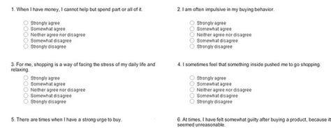 Compulsive Buying Scale Wsj