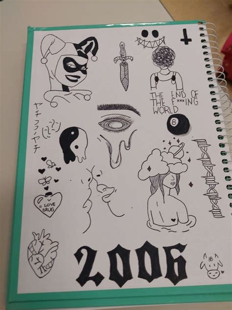 Desenhos na capa de caderno Capa de caderno Rabiscos aleatórios