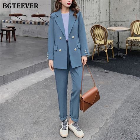 Купить Костюмы и комплекты Bgteever Fashion Women Blazer Suits Long