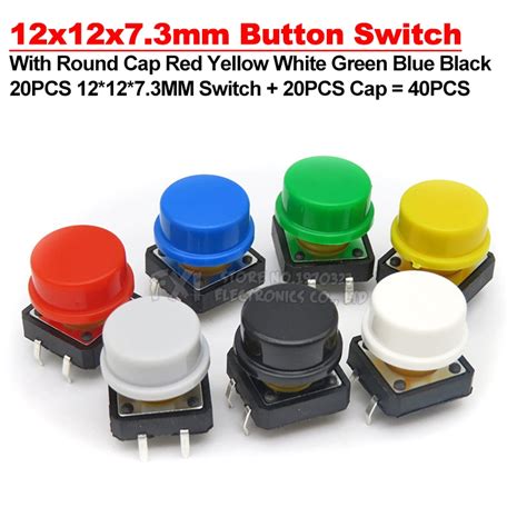 20sets 12x12x73mm Pcb Momentary Tactile Tact Mini Push Button Switch