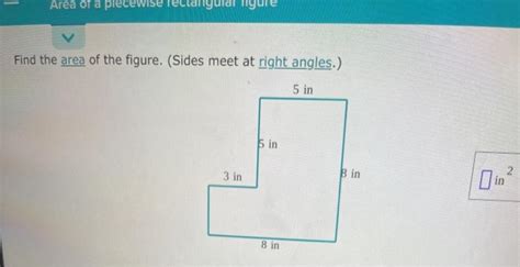 solved area of a piecewise rectangular rigure find the area