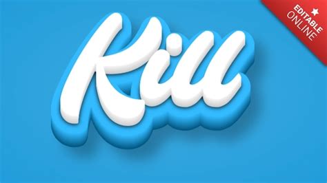 Kill Text Effect Generator