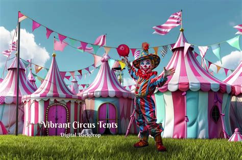 Circus Tent Backgrounds Glare Free Vinyl Circus Tent 2 Combo Backdrop