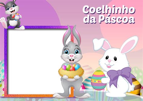 Moldura Tema Coelhinho Da Páscoa Png Imagem Legal