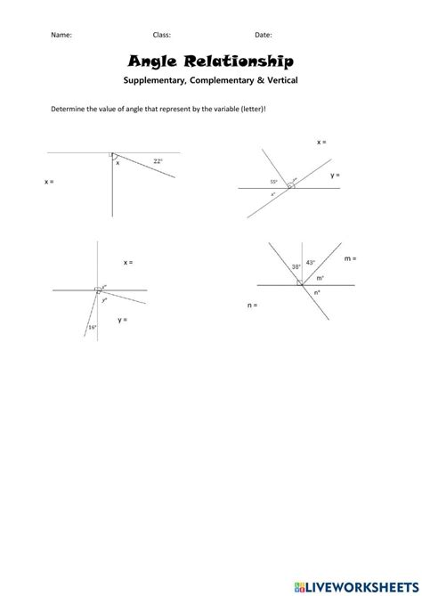 1305691 Angle Relationship Mutiyah Liveworksheets
