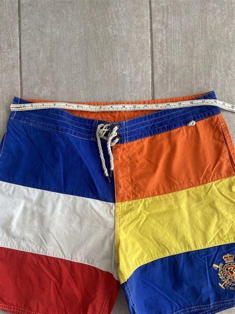 Polo Ralph Lauren Vintage Mens Swim Trunks Size 36 S Gem
