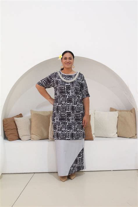 Black Grey Ladies Puletasi Ritas Fashion