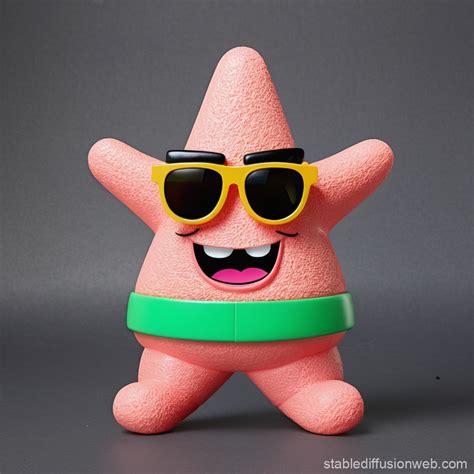 Patrick Star Wearing Sunglasses Stable Diffusion Online