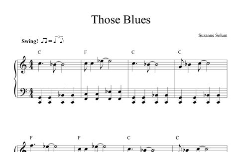 Those Blues Sheet Music Suzanne Solum Sunrise Music Easy Piano