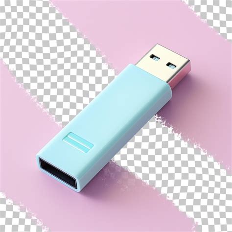 그림자와 함께 투명한 배경에 Usb 드라이브 프리미엄 Psd 파일