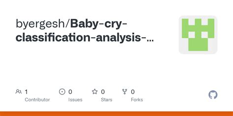 GitHub Byergesh Baby Cry Classification Analysis ML