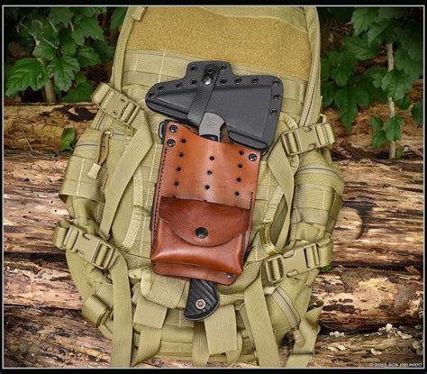 Rmj Tactical Brown Leather Universal Tomahawk Carry Rig Knifecenter L Utr Br