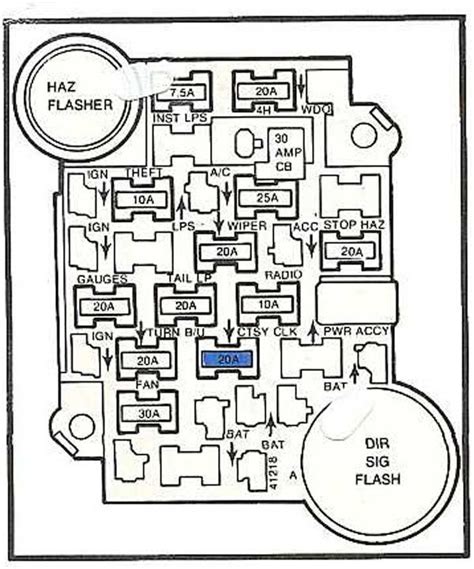 1982 Chevy Truck Fuse Box Diagram