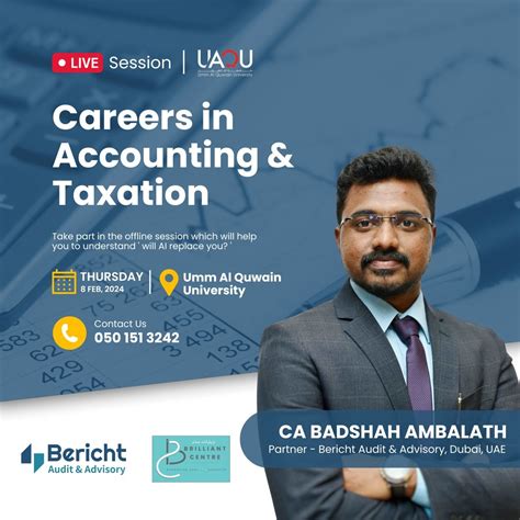 Accounting Taxation Ai Futureofwork Careerday Uaquniversity
