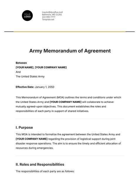 Free Air Force Memorandum Of Agreement Template To Edit Online