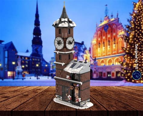 Lego Moc Bakery And Clock Tower By Tijll Rebrickable Build With Lego