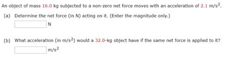 Solved An Object Of Mass 160 Kg Subjected To A Non Zero Net