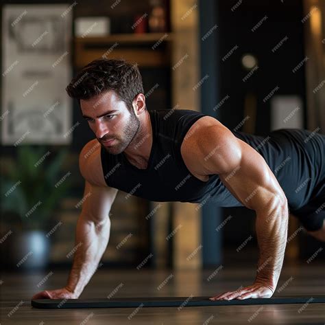 A Man Performing Extended Plank Holds With A Focus On Core Endurance