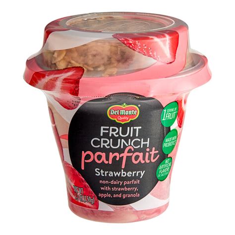 Del Monte Fruit Crunch Strawberry Non Dairy Parfait 53 Oz 6case