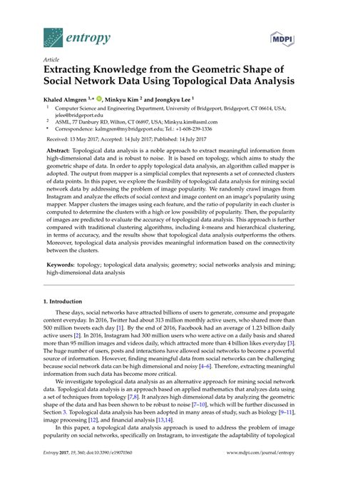 Pdf Extracting Knowledge From The Geometric Shape Of Social Network