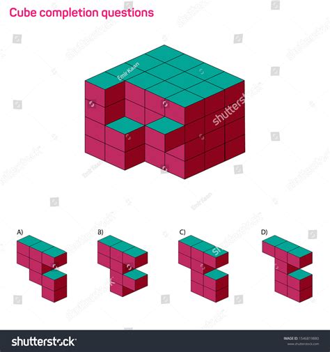 Intelligence Question Cube Completion Test Iq Stock Vector Royalty Free 1546819880 Shutterstock