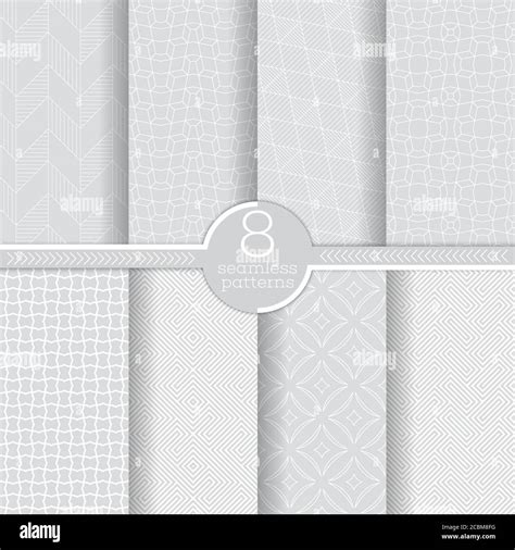 Set Of Vector Seamless Patterns Modern Stylish Geometric Textures Infinitely Repeating