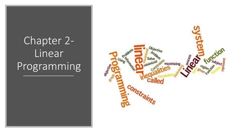 Linear Programming Level 3 Linear Programming 32 Learning Workbook