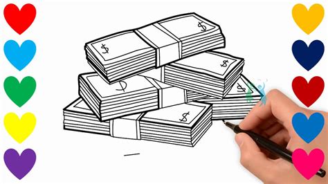 How To Draw A Stack Of Money