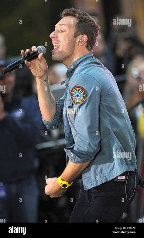 Chris Martin On Stage For Nbc Today Show Concert Series With Coldplay