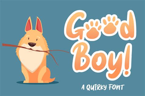 Good boy 可爱卡通英文字体 字体下载 素材集市