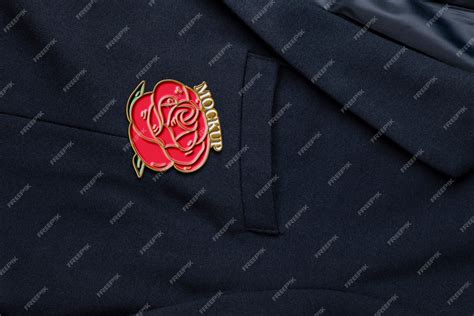 Premium Psd Metallic Pin On Clothing Fabric