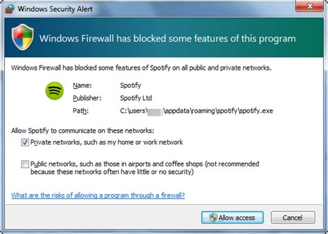 Networking How To Respond To Windows Security Alert In Windows 7