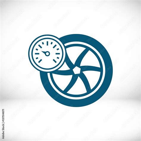 Air Pressure Sensor Icon Stock Vector Illustration Flat Design Stock Vector Adobe Stock