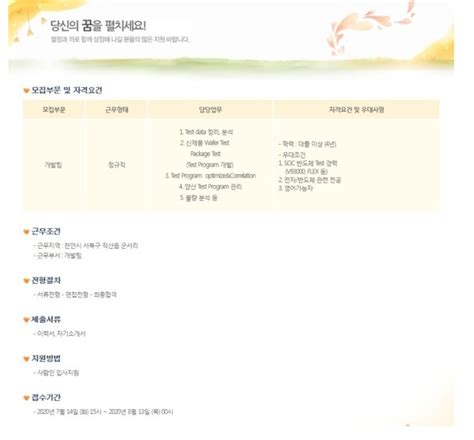 반도체 테스트 엔지니어 신입경력 채용 공모전 대외활동 링커리어