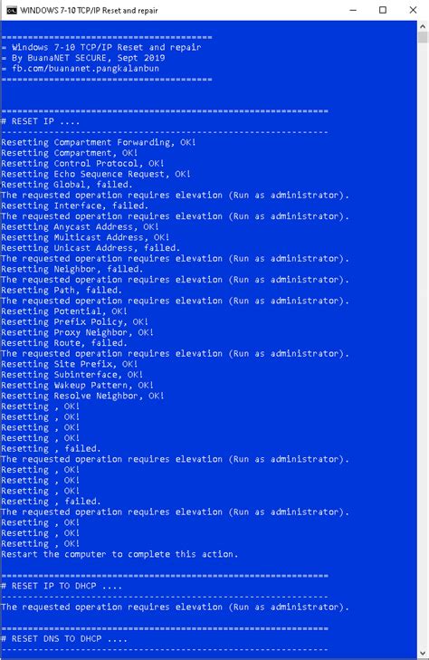 Github Buananetpbun Reset And Repair Tcpip Batch File How To Easy To