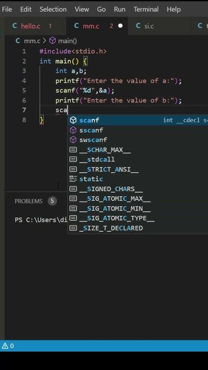 C Programming Swaps Values Of Two Variables Shorts Shortvideo