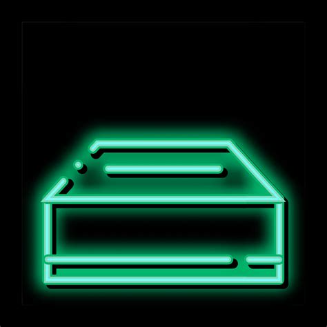 Delivery Container Packaging Element Neon Glow Icon Illustration