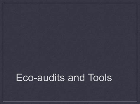 Ecoaudit Ppt