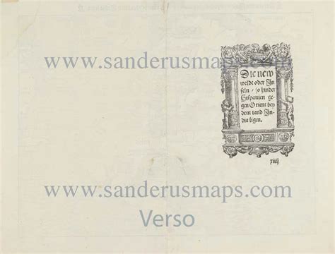 America by Sebastian Münster Sanderus Antique Maps Antique Map Webshop