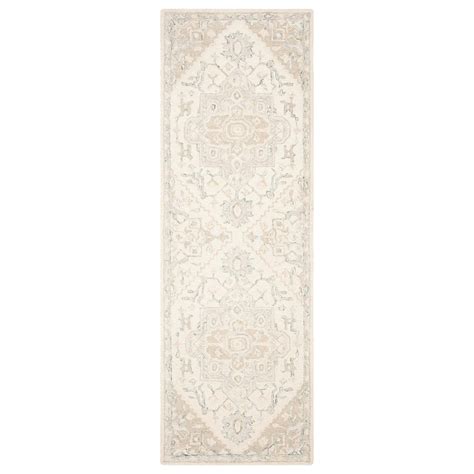 Safavieh Micro Loop 23 X 19 Ivory And Beige Runner Nfm