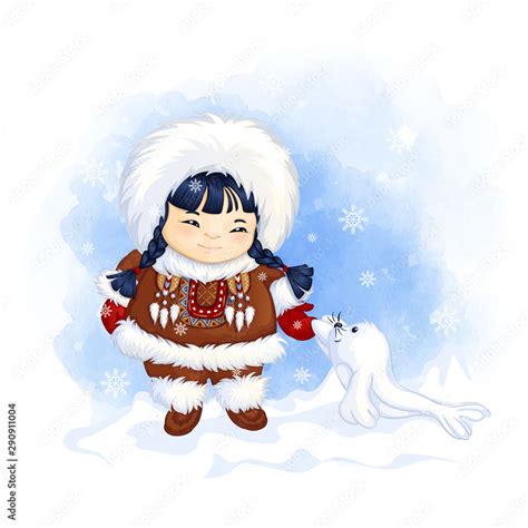 Girl Eskimos Clip Art