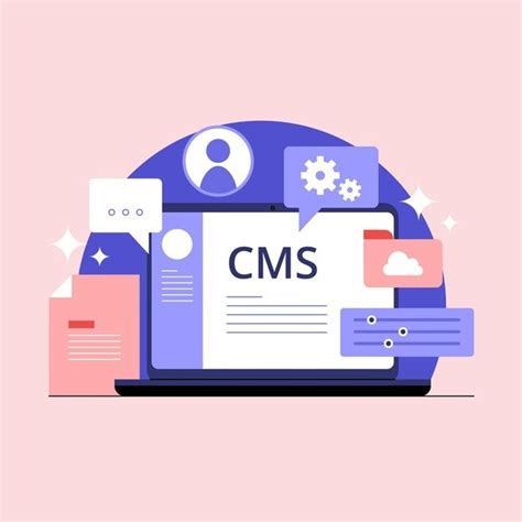 Flat Cms Concept Illustration