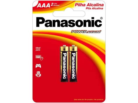Pilha Alcalina Aaa Power Alkaline Lr03xab 2b192 Panasonic 1 5v 2